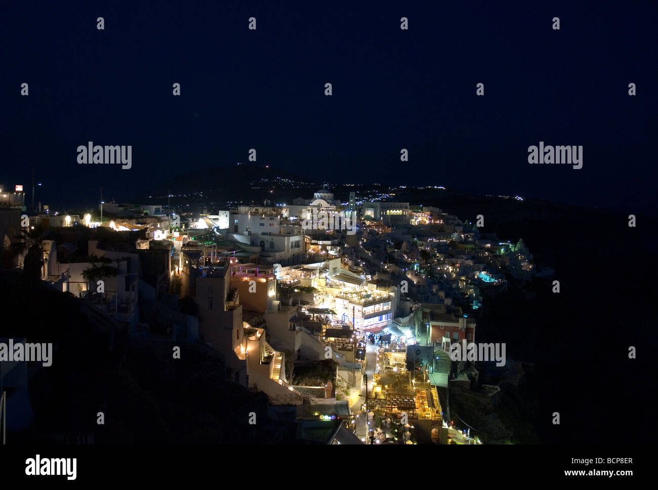 Fira at Night Stock Photo - Alamy
