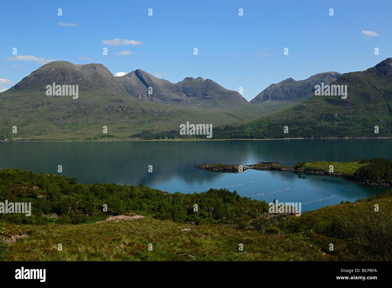 Beinn Alligin seen across Loch Torridon Scotland Stock Photo - Alamy