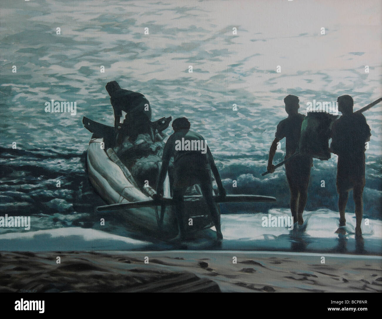 Great Expectation, Oil Painting Stock Photo - Alamy