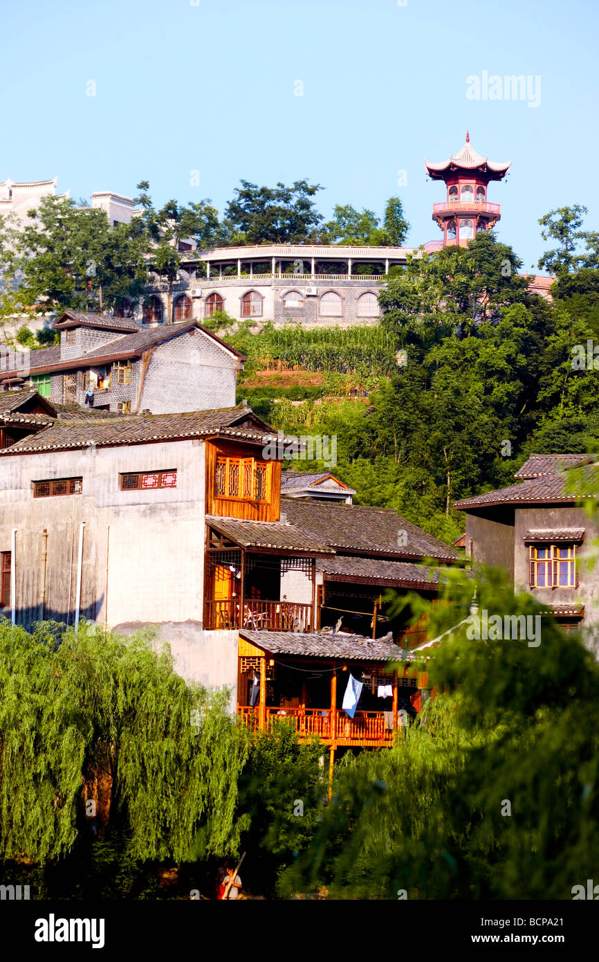 Old houses in Fenghuang Ancient Town, Hunan Province, China Stock Photo ...