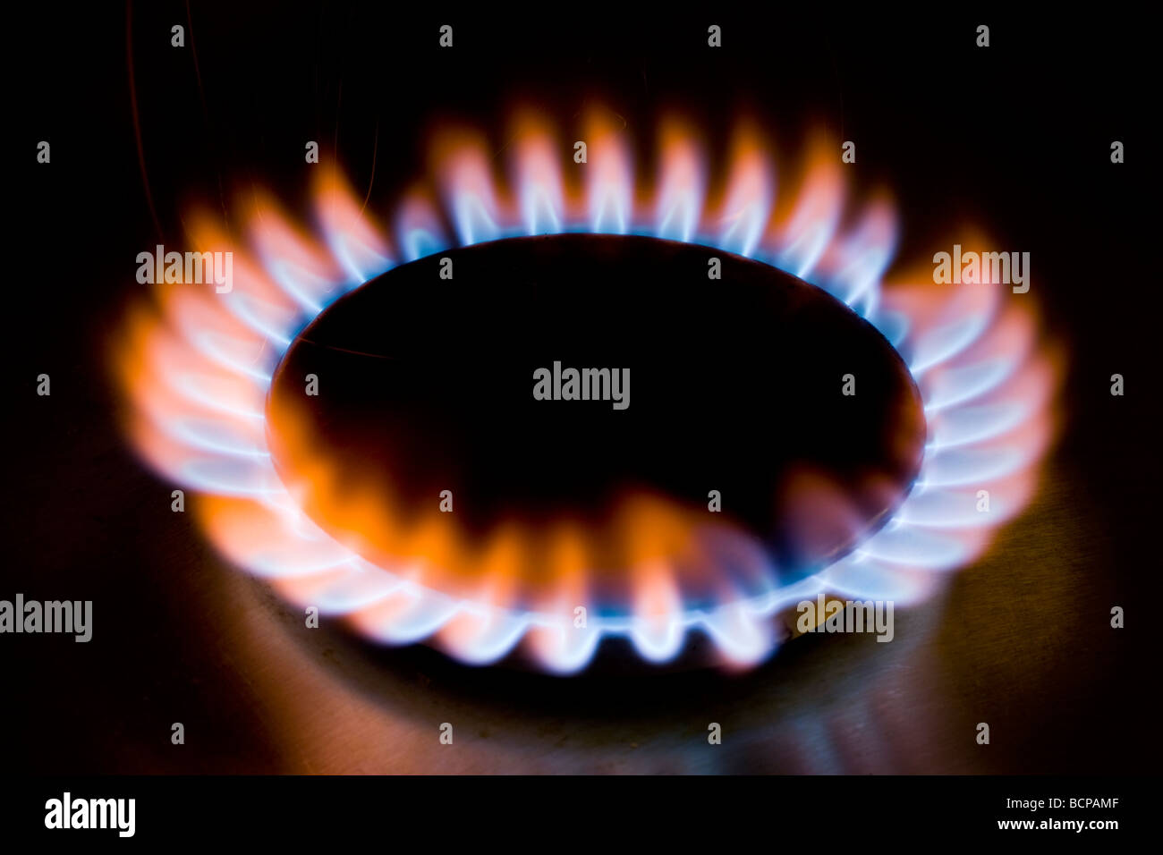 Gas hob ring Stock Photo - Alamy