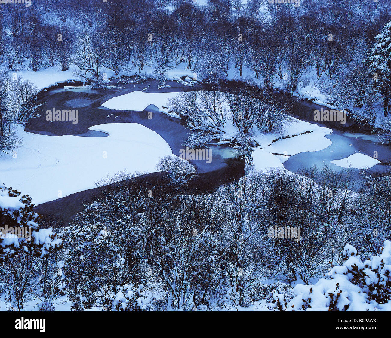Winter scene of Bita Lake in Potatso National Park, Shangri-La County ...