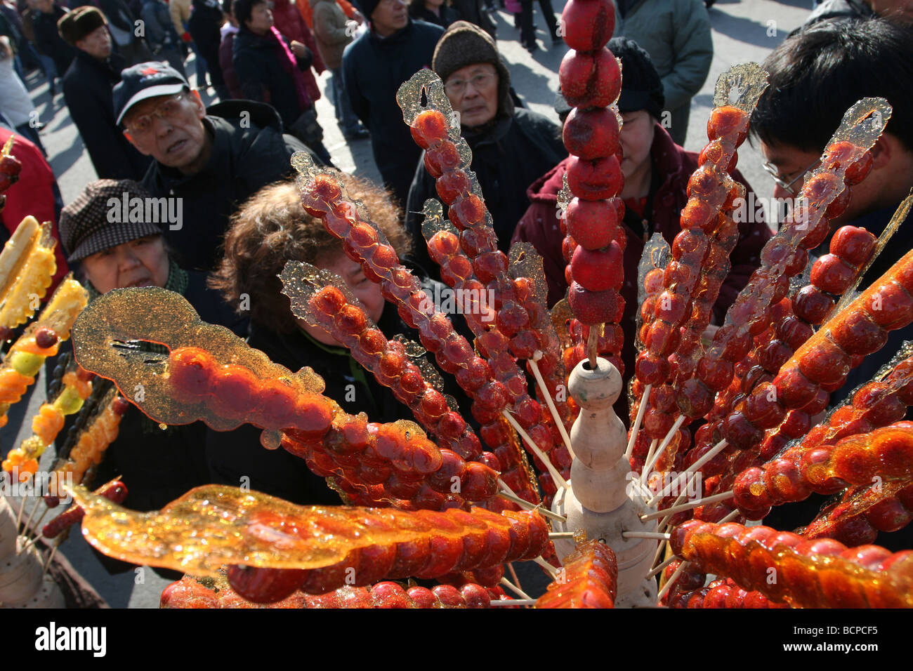 Sugar coated haws on a stick hi-res stock photography and images - Alamy
