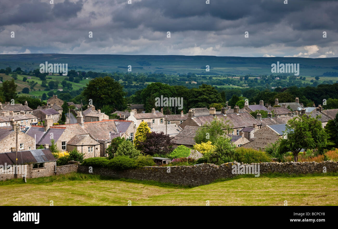 West Burton village Wensleydale Yorkshire Dales National Park Stock ...