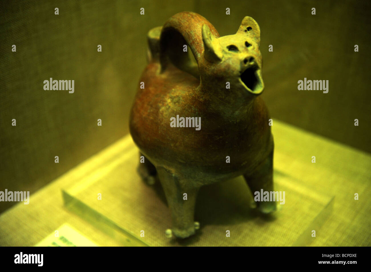 Red pottery animal shaped pitcher from Dawenkou Culture of Neolithic ...
