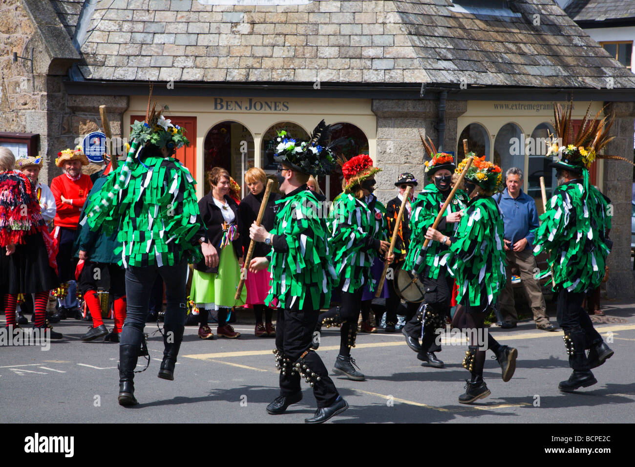 Morris Dancers Chagford Devon England Stock Photo - Alamy