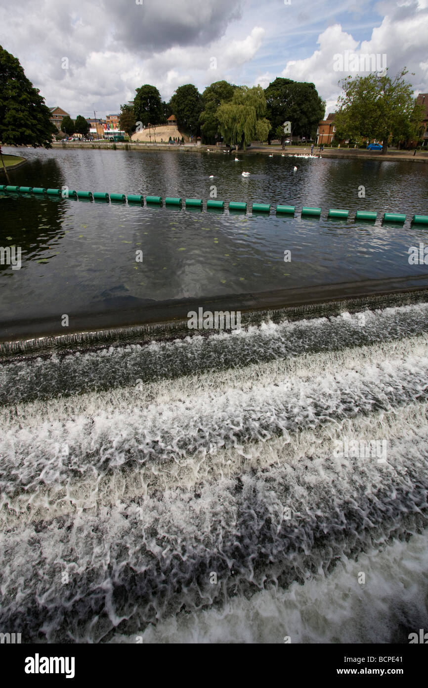 Bedford river great ouse weir Bedfordshire england uk gb Stock Photo ...