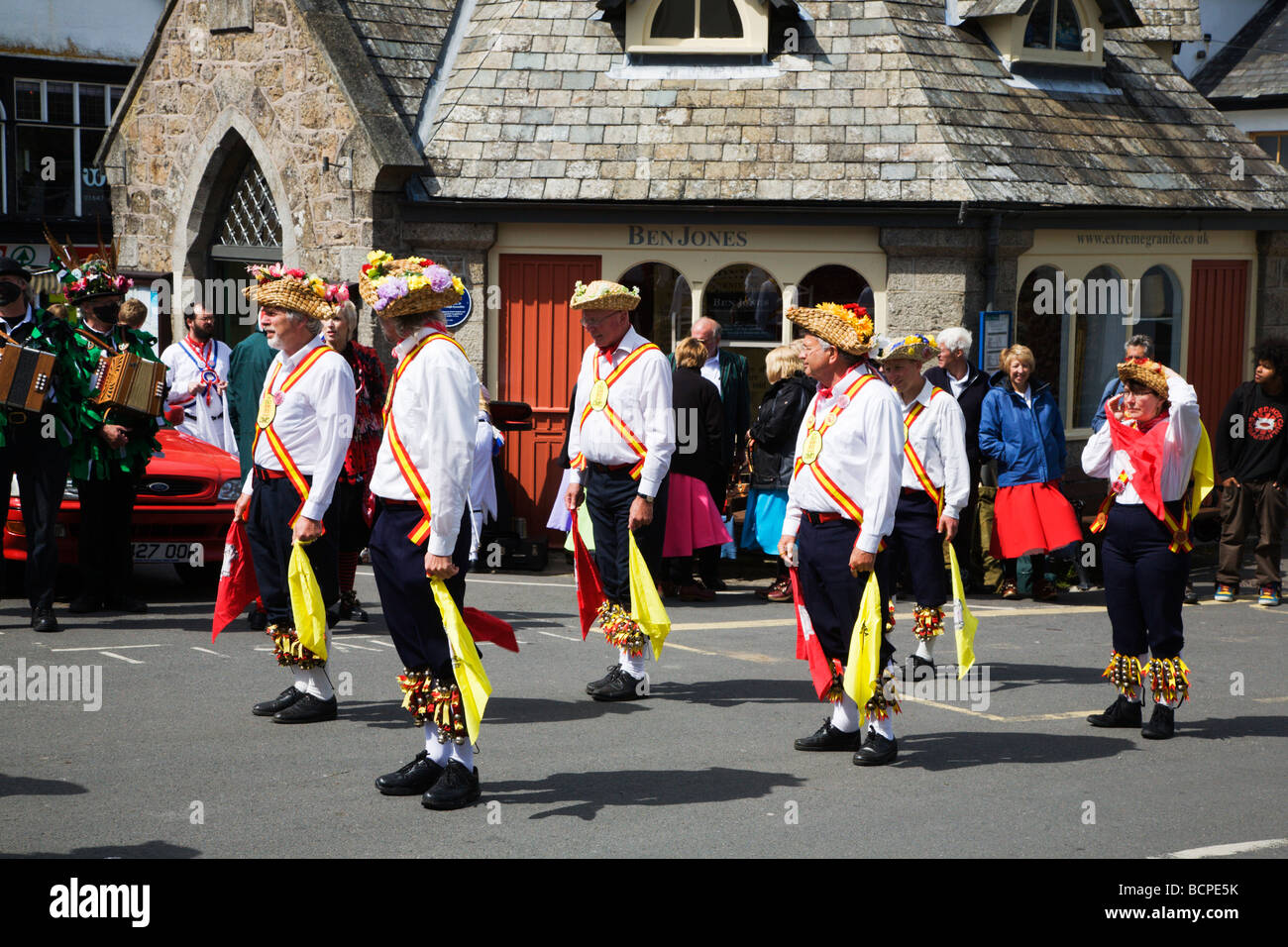 Morris Dancers Chagford Devon England Stock Photo - Alamy