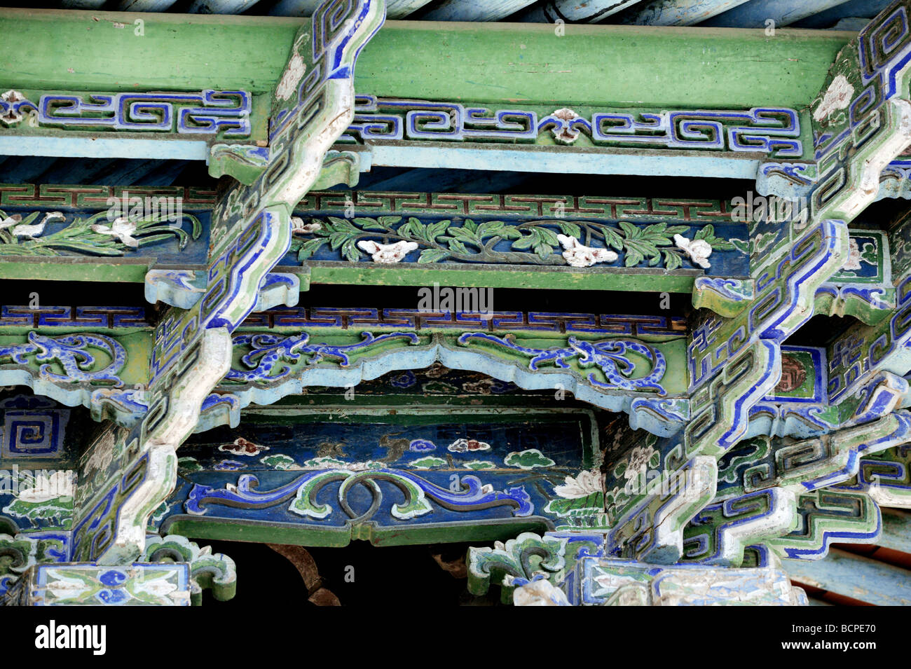 Details of dougong on the memorial archway at the entrace of Mogao ...