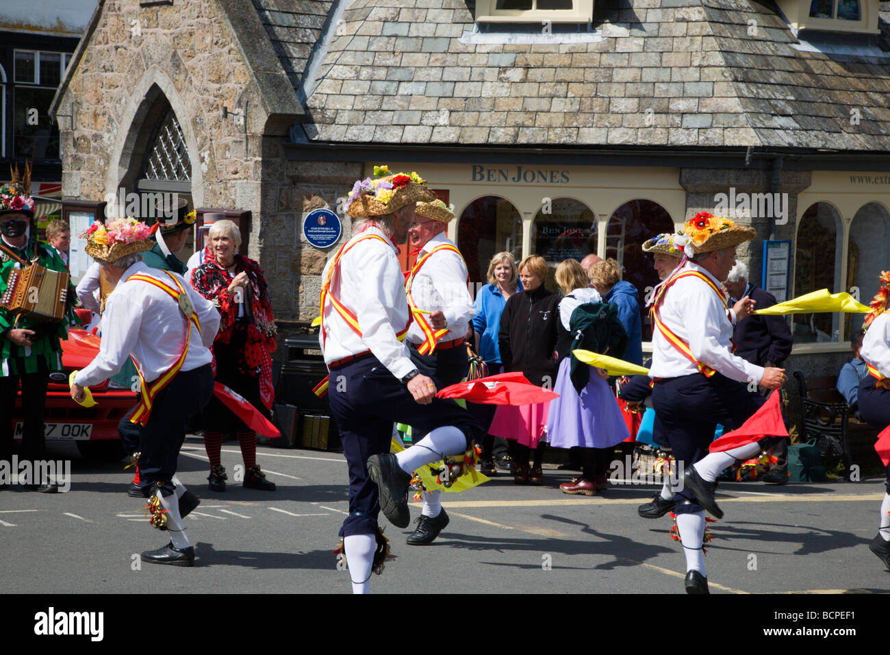 Morris Dancers Chagford Devon England Stock Photo - Alamy