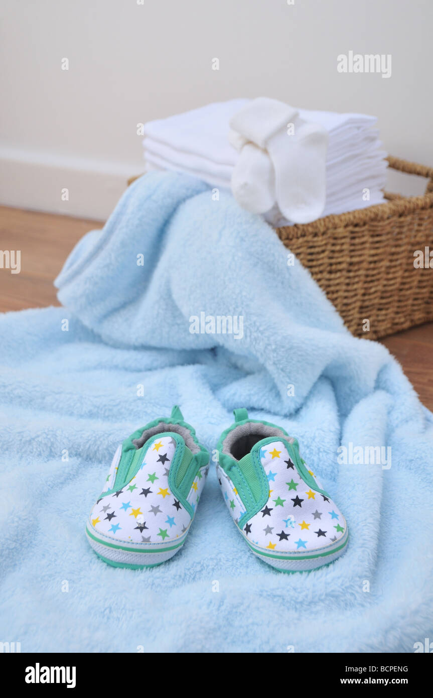 Cute baby booties Stock Photo - Alamy