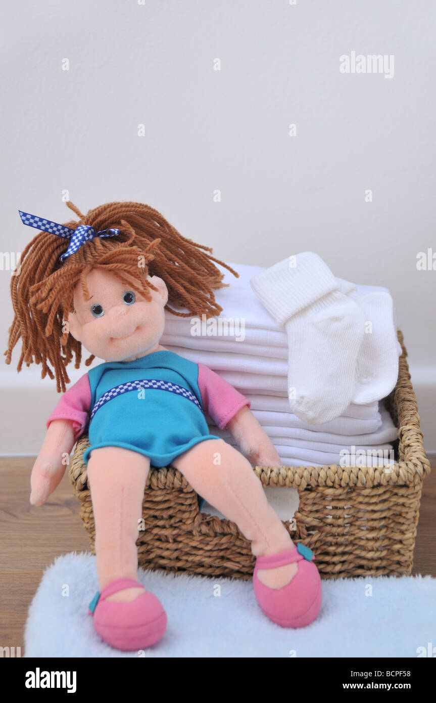 Baby girl doll Stock Photo - Alamy