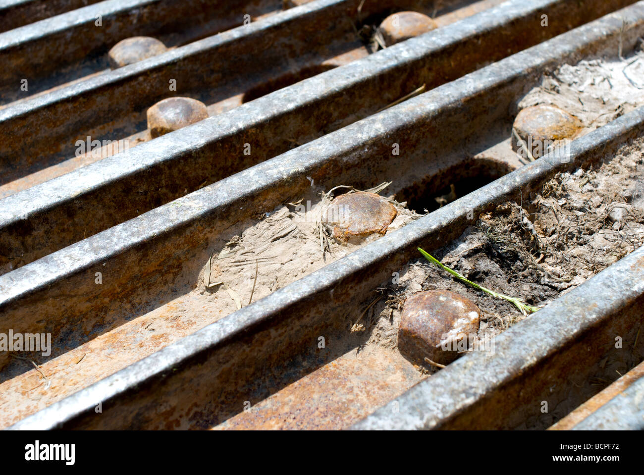 steel tracks on industrial machinery Stock Photo - Alamy