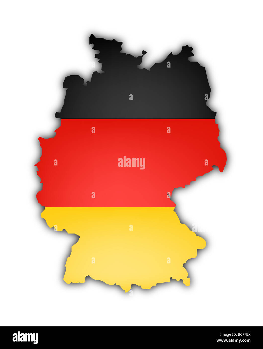 flag and map of Germany on white background Stock Photo - Alamy