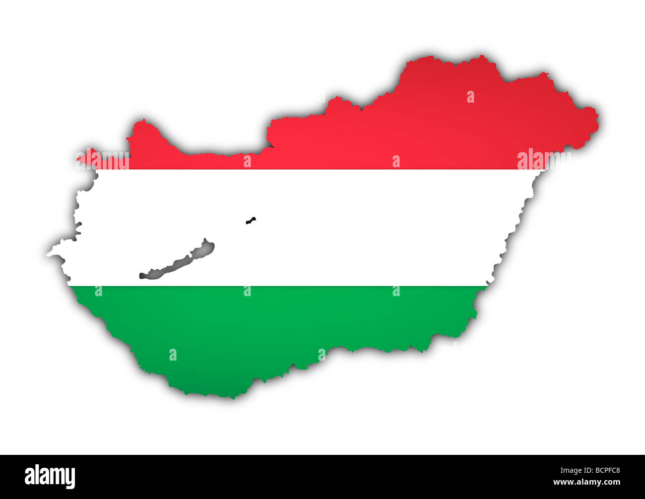 map and flag of Hungary on white background Stock Photo - Alamy