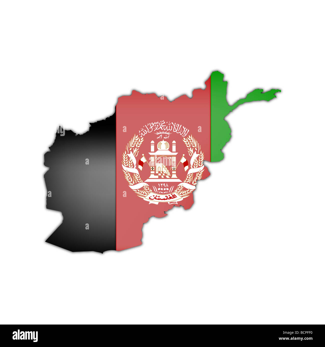 map and flag of Afghanistan Stock Photo - Alamy