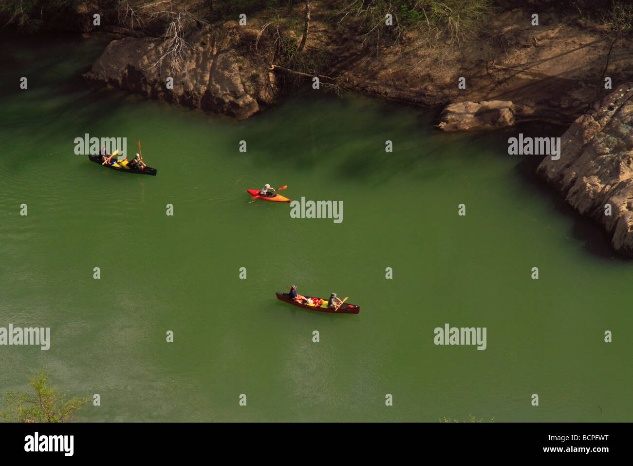 Devil s Jump Overlook Canoers and kayakers on Cumberland River Big ...