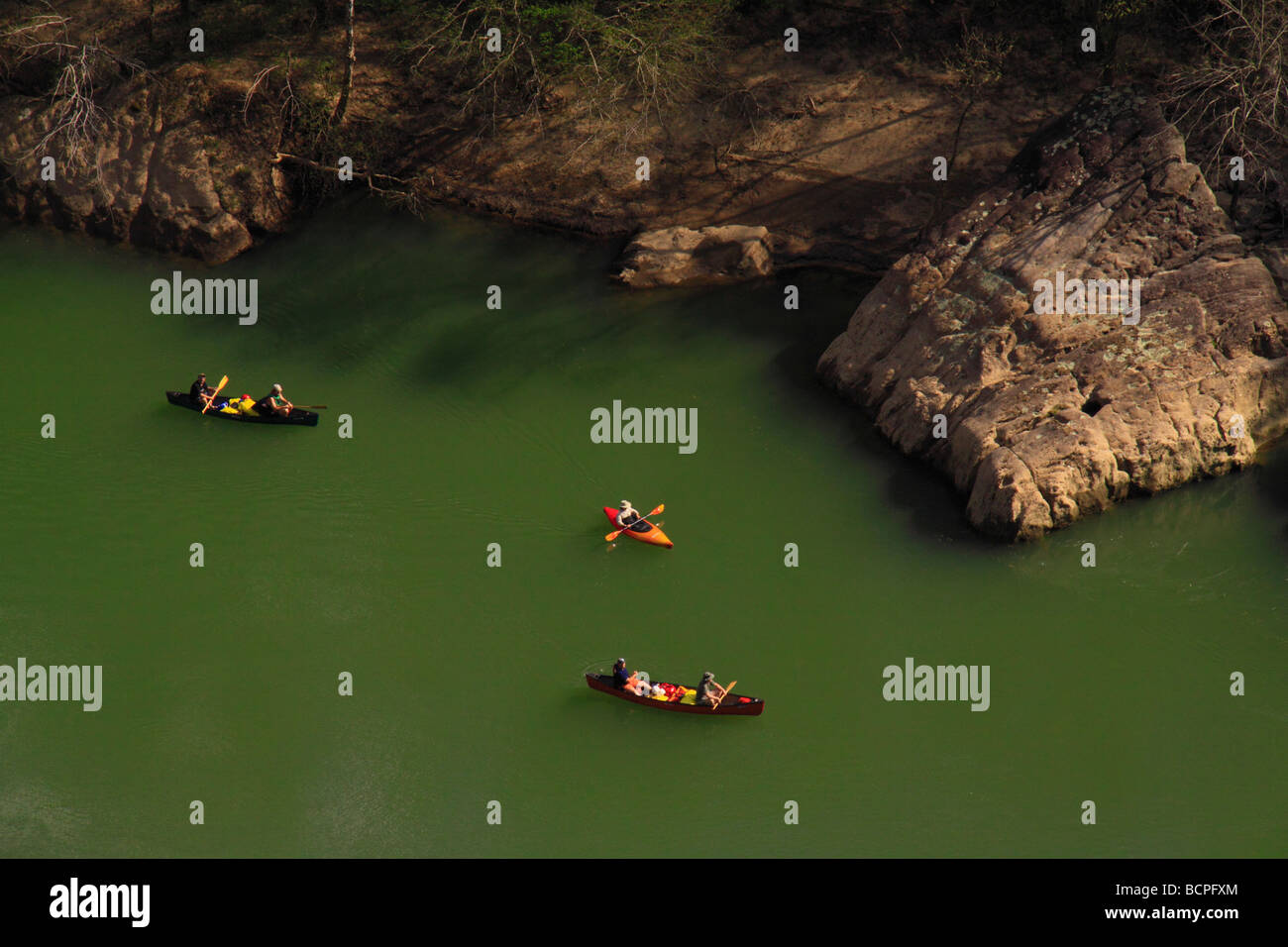 Devil s Jump Overlook Canoers and kayakers on Cumberland River Big ...