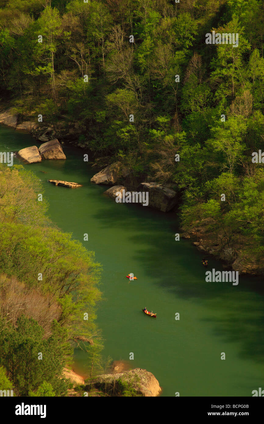 Devil s Jump Overlook canoers and kayakers on Cumberland River Big ...