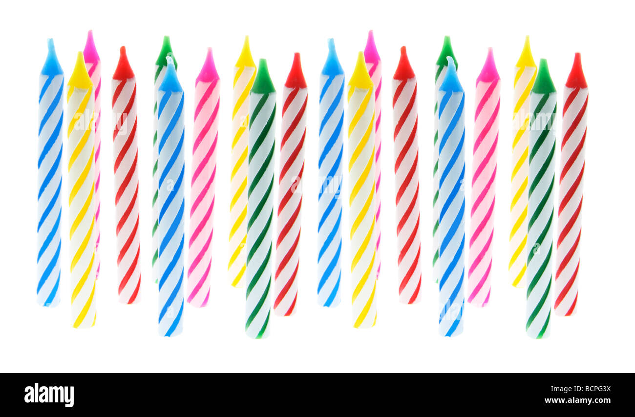 Birthday candles Cut Out Stock Images & Pictures - Alamy