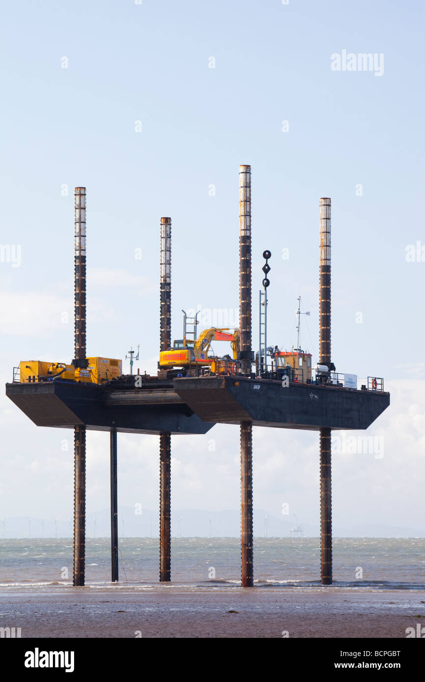 Wind farm robin rigg offshore hi-res stock photography and images - Alamy
