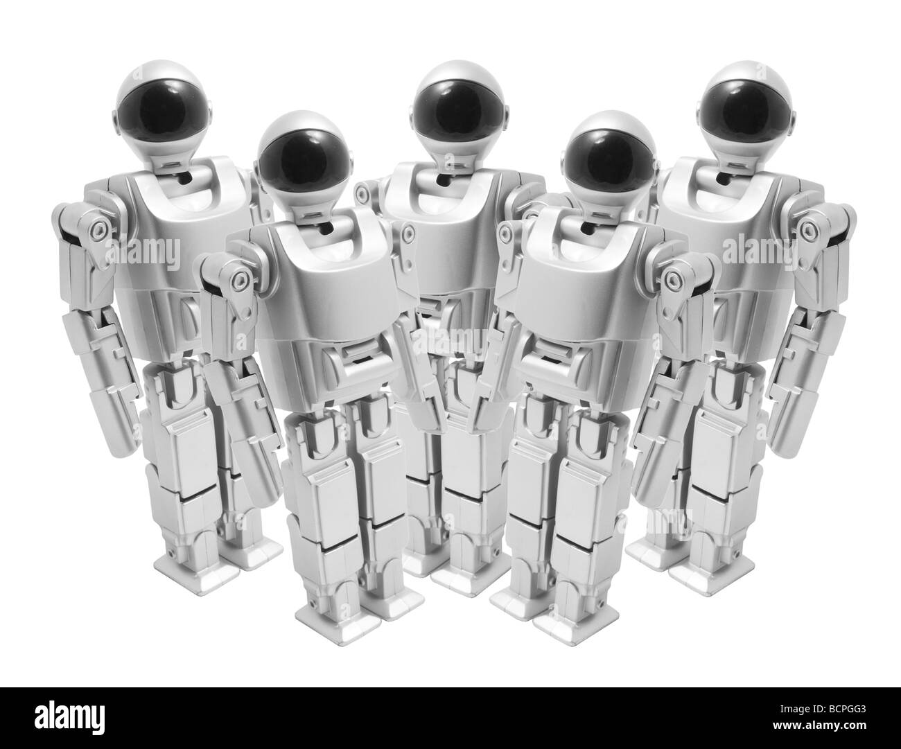 Silver robots Black and White Stock Photos & Images - Alamy