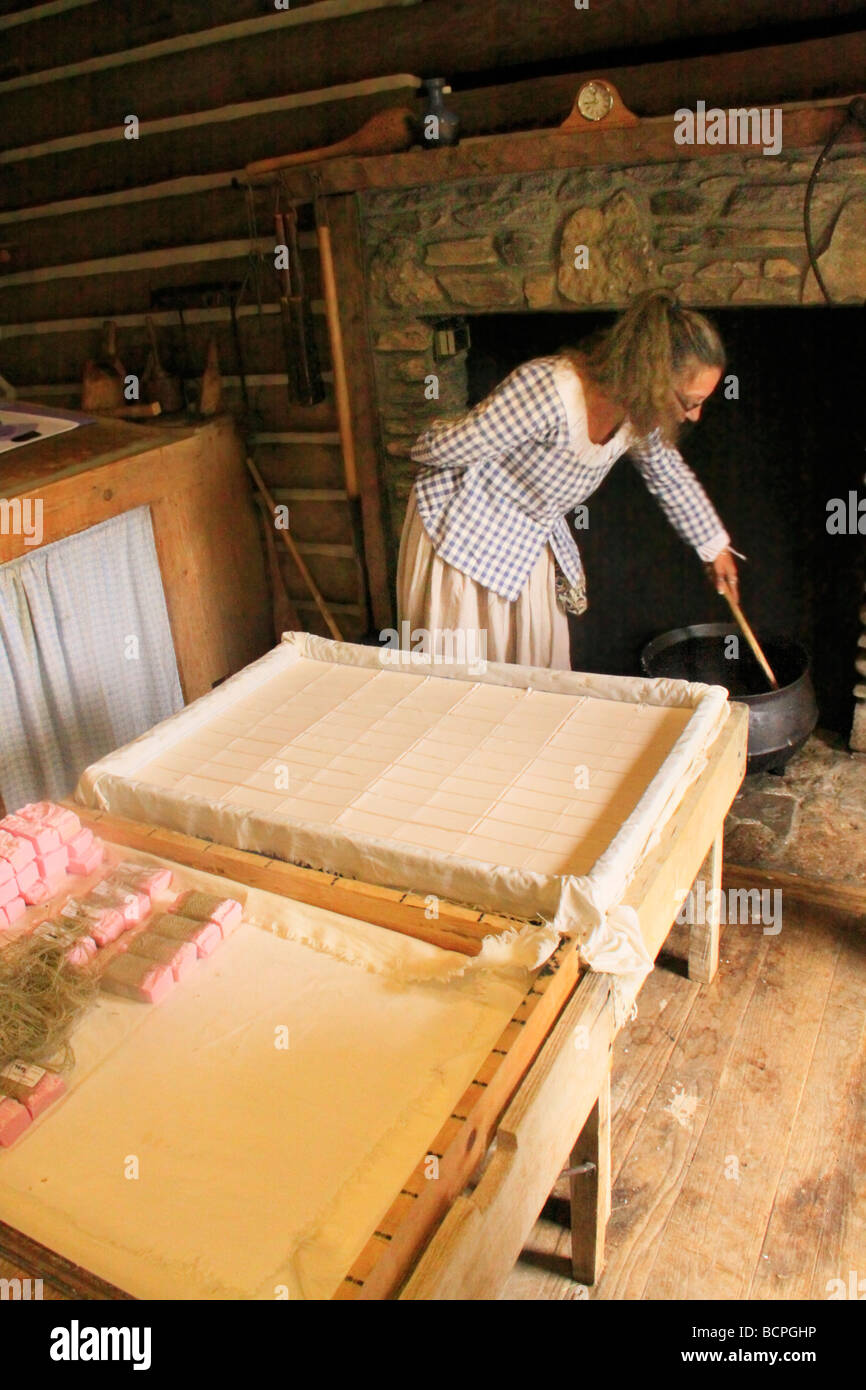 Soap Maker stirs kettle at Fort Boonesborough State Park Richmond ...