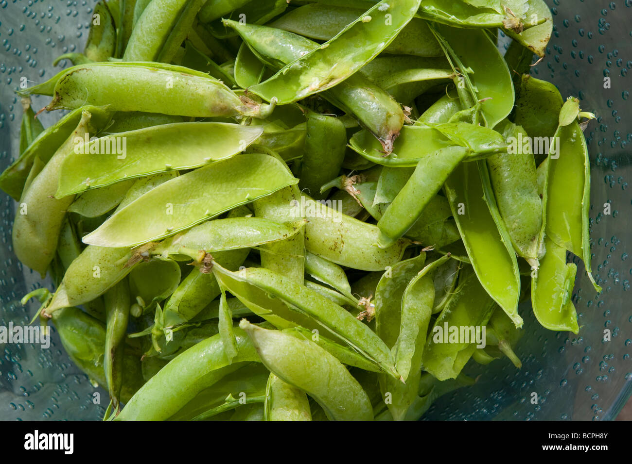 Empty shelled pea pods Stock Photo - Alamy