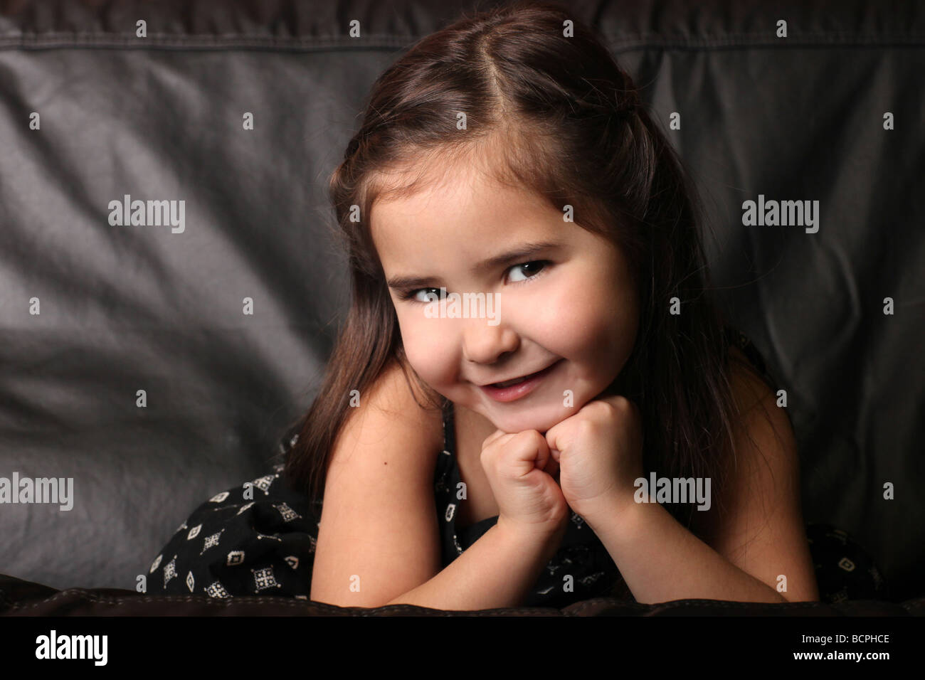 Child head tilted hi-res stock photography and images - Alamy