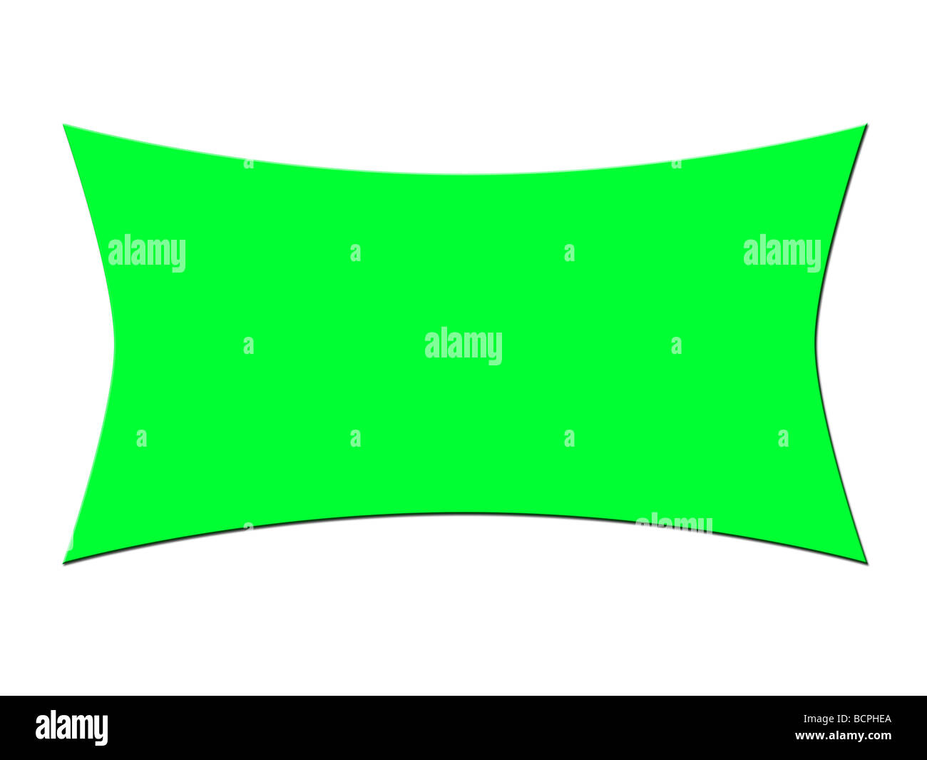 Bright green banner isolated on white background Stock Photo - Alamy