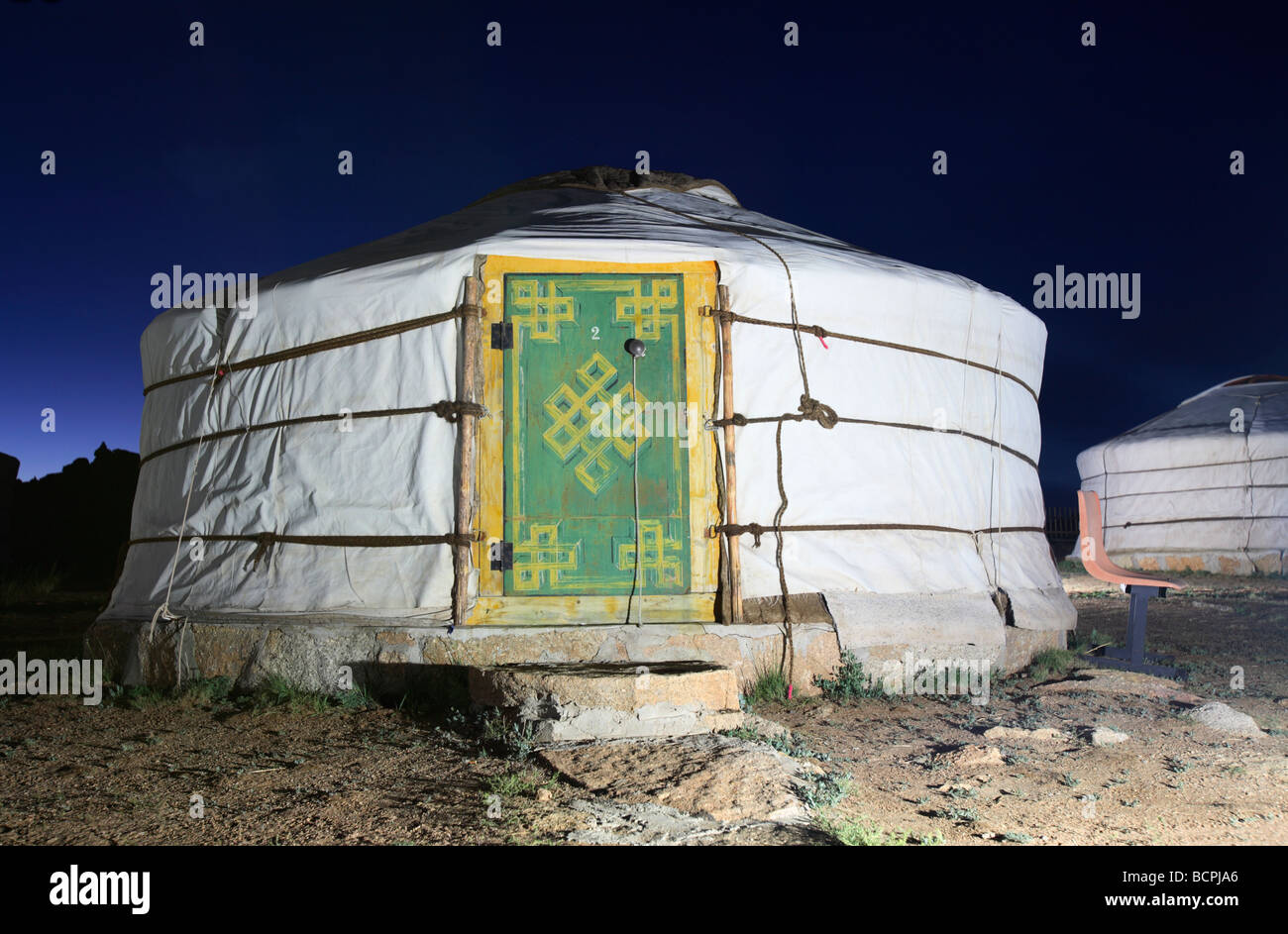 Traditional Ger at night in the Gobi desert, Mongolia Stock Photo - Alamy
