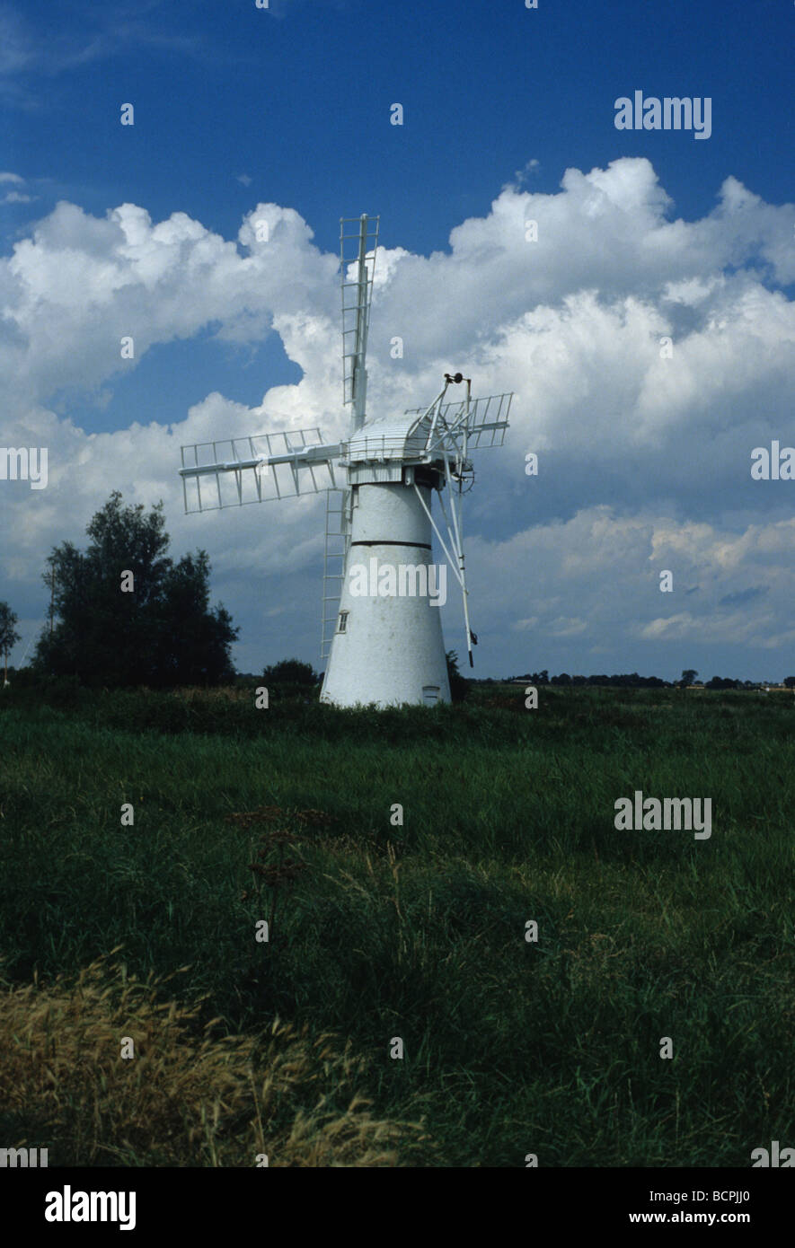 Nineteenth century windmill at Thurne, Norfolk Stock Photo - Alamy