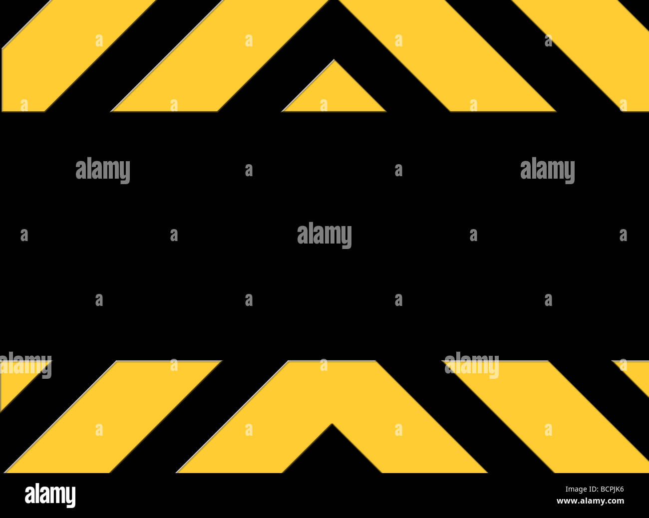 Details of hazard warning sign on black background Stock Photo - Alamy