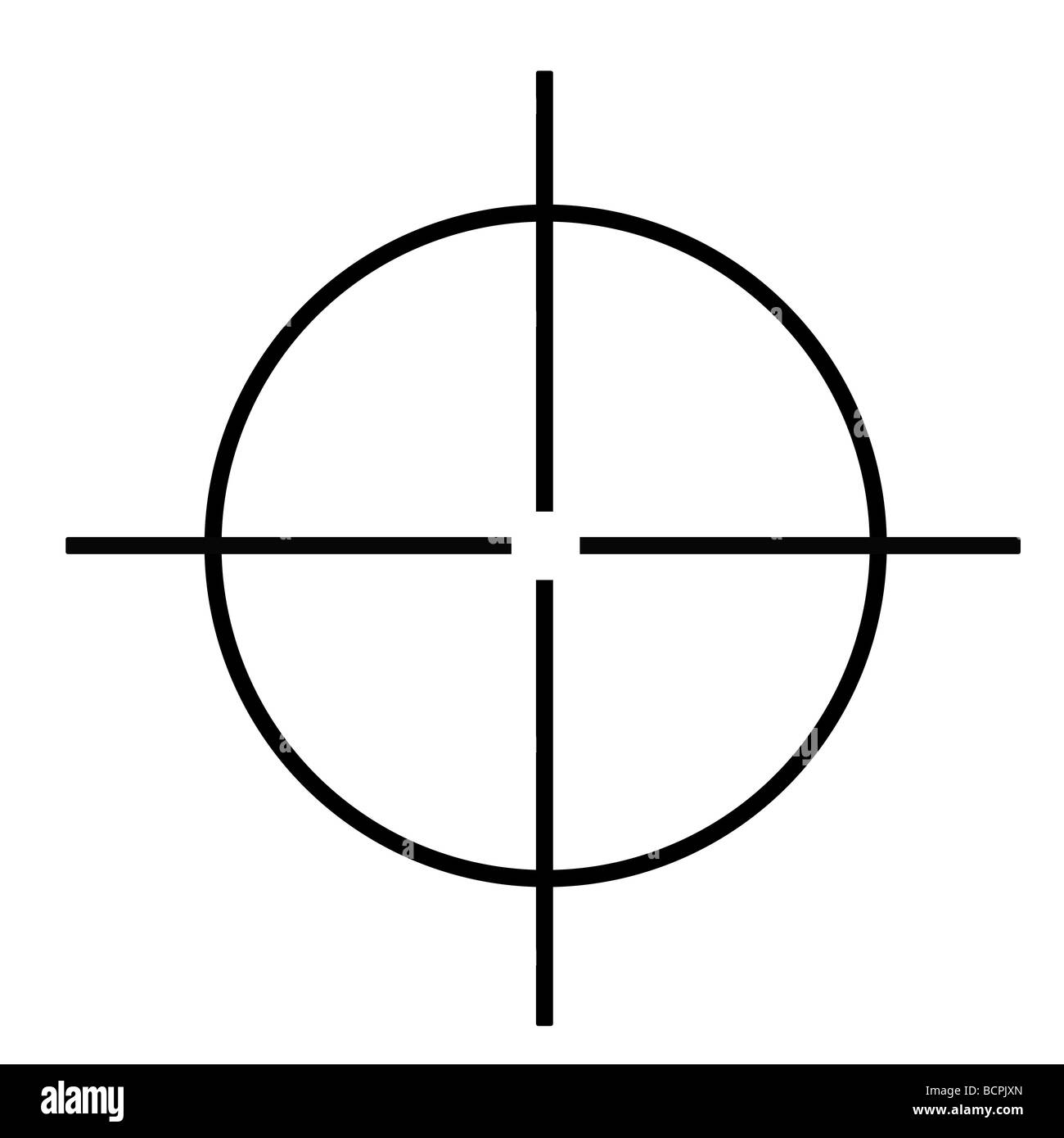 Sniper rifle cross hairs isolated on white background Stock Photo - Alamy