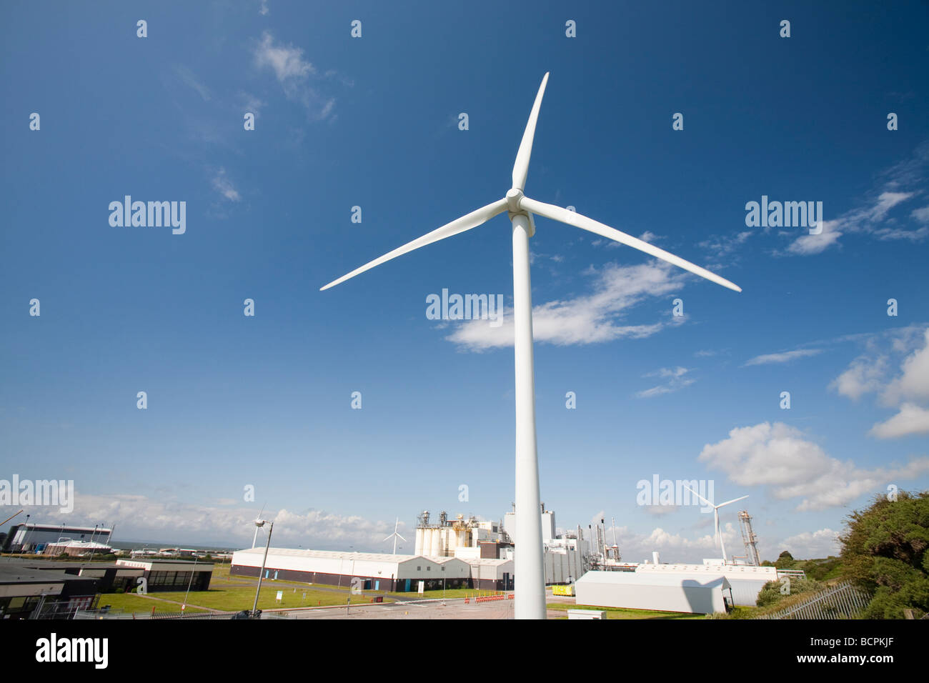 A 2 MW Wind turbine producing renewable electricity in the grounds of ...
