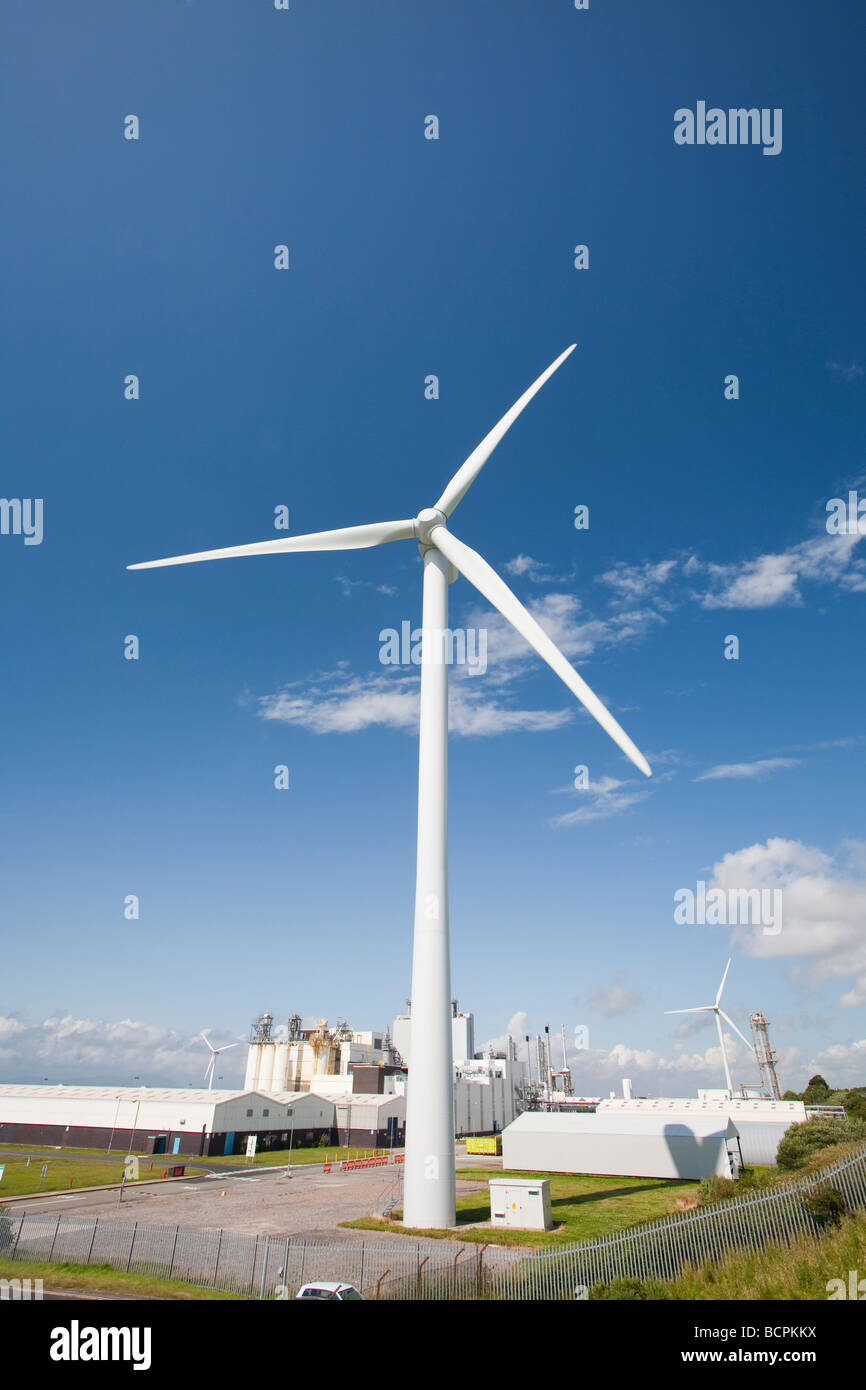 A 2 MW Wind turbine producing renewable electricity in the grounds of ...