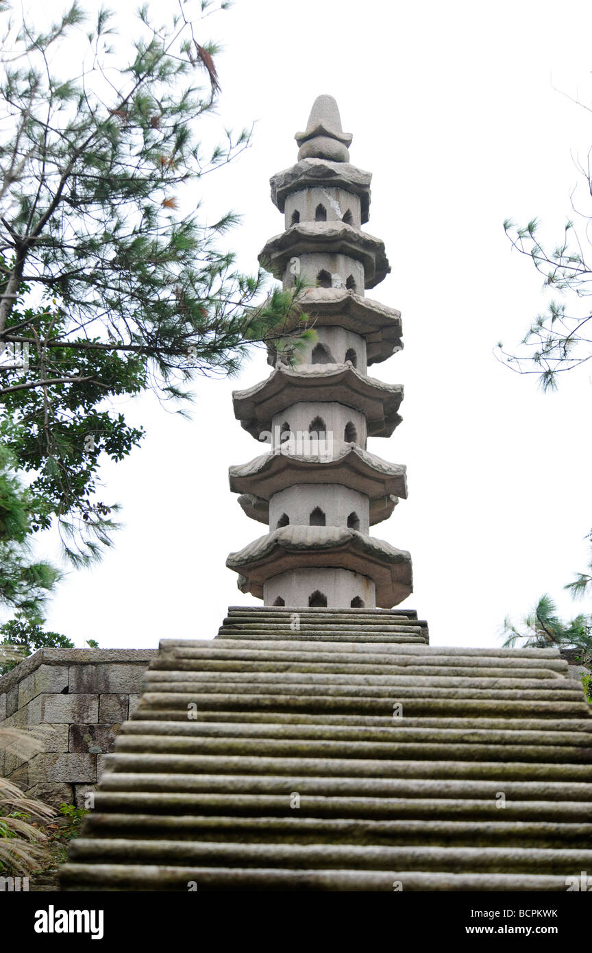 Pagoda in Guoxing Temple, Taimu Mountain, Fuding City, Ningde, Fujian ...