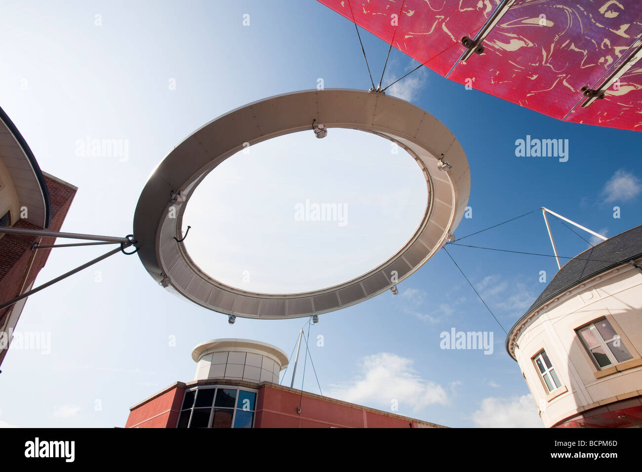 The newly refurbished pedestrian shopping precinct in Workington town ...