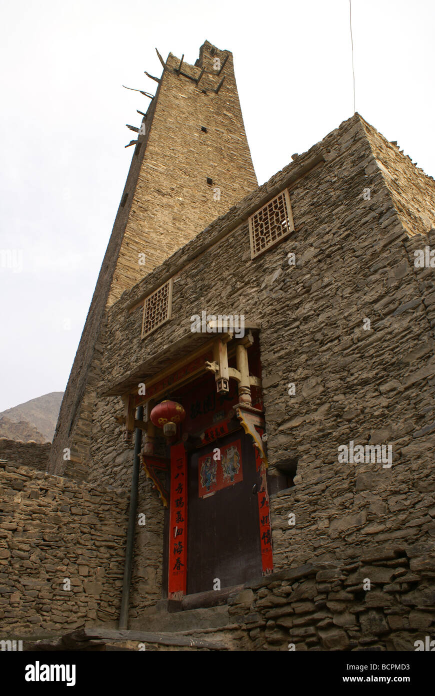 Stone houses built by Qing minority, Taopin Qiang Minority Village ...