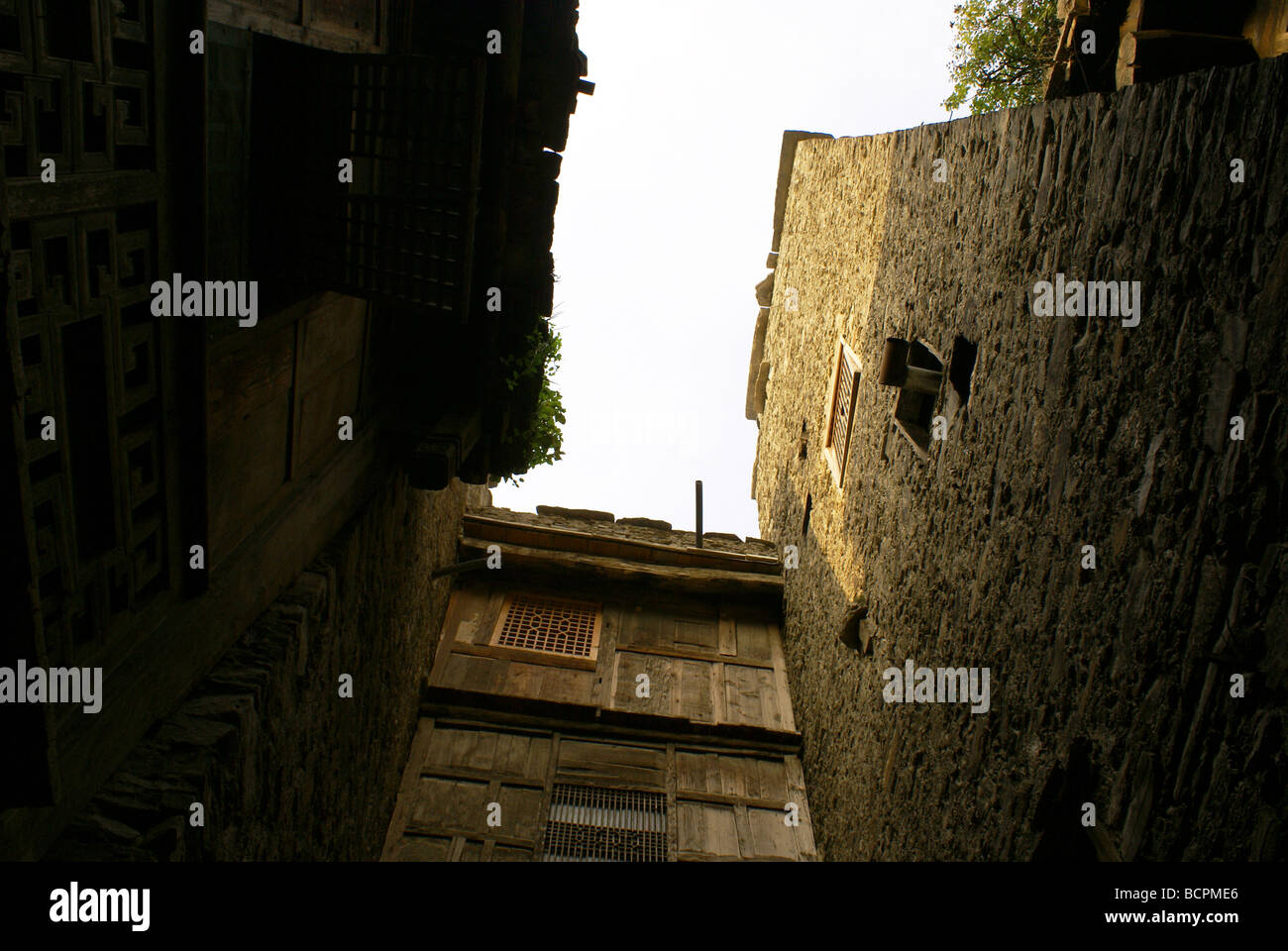 Stone houses built by Qing minority, Taopin Qiang Minority Village ...