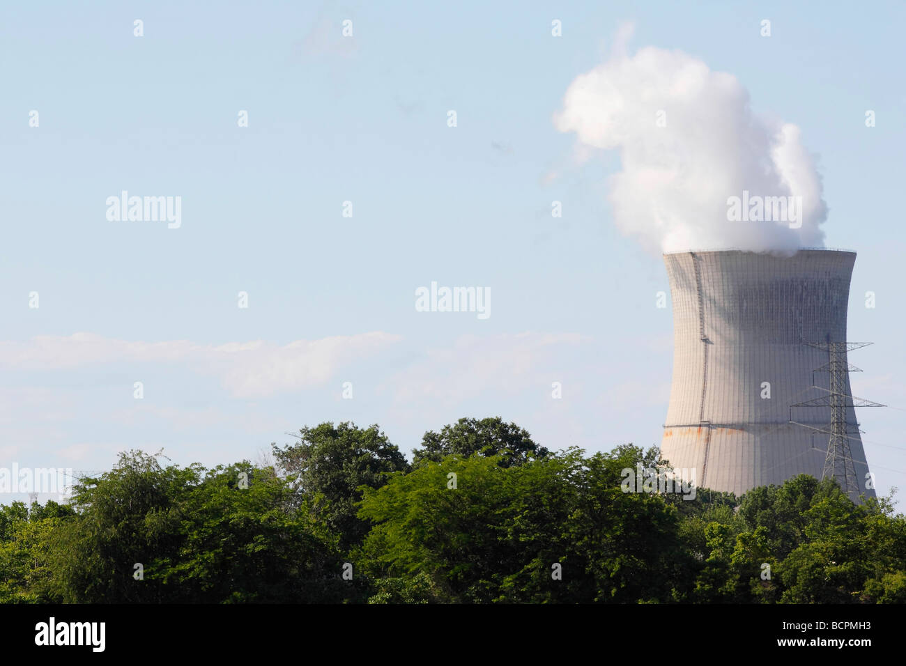 A power station nuclear reactor Davis Besse in Ohio USA US horizontal ...