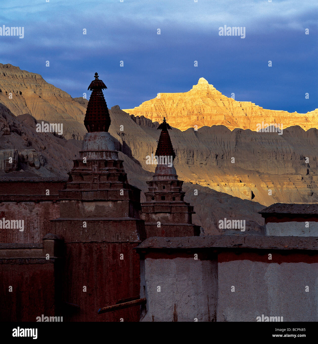 Stupas of Tholing Monastery near Clay Forest of Zanda, Ngari Region ...