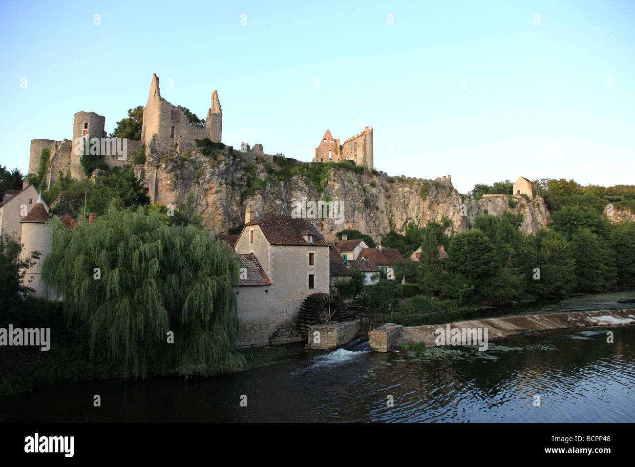 Angles sur L'Anglin the beautiful medieval village in Vienne, Poitou ...