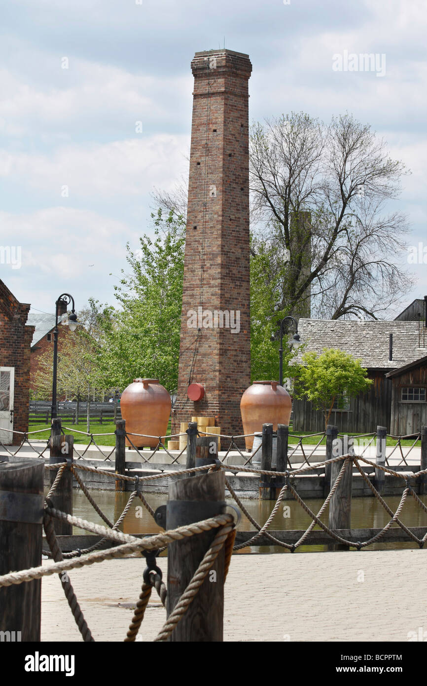 Greenfield Village in Michigan old oudoor museum with a chimney ...