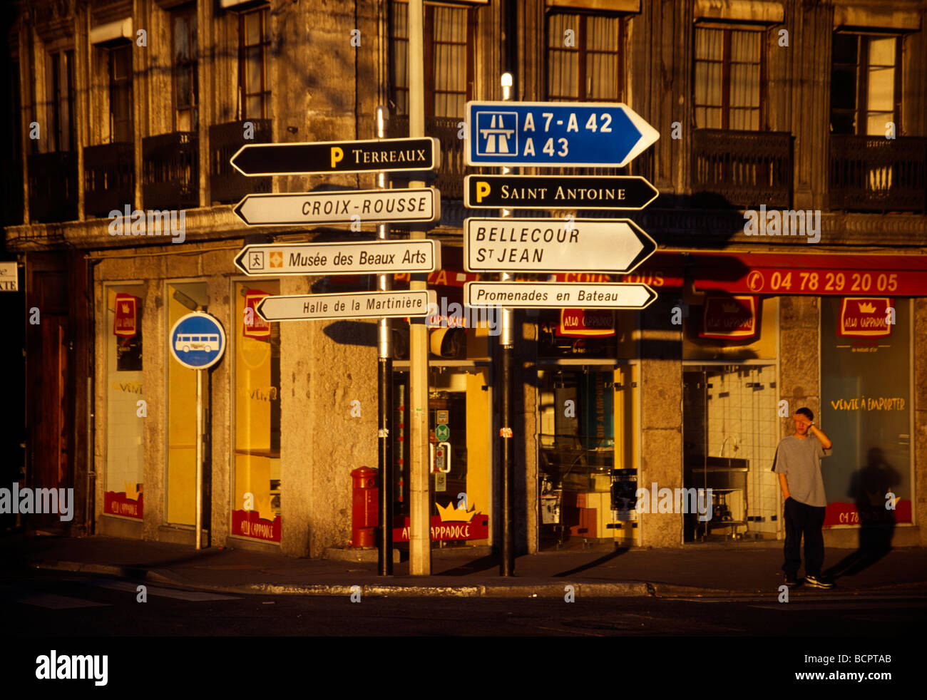 Lyon France Quai St Vincent Street Signs Stock Photo - Alamy