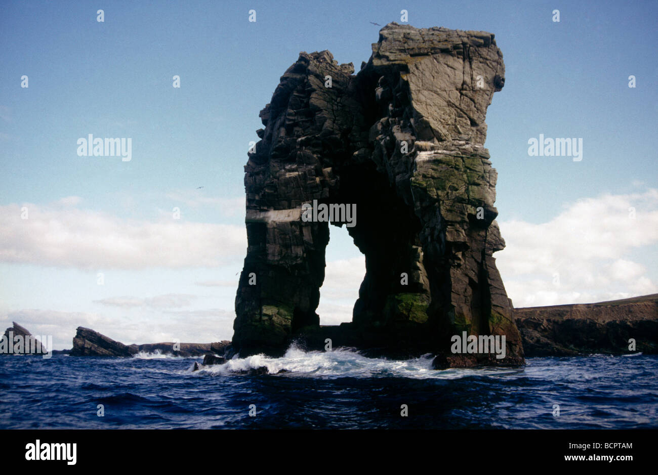 Foula Shetlands Scotland Gaada Stack Stock Photo - Alamy