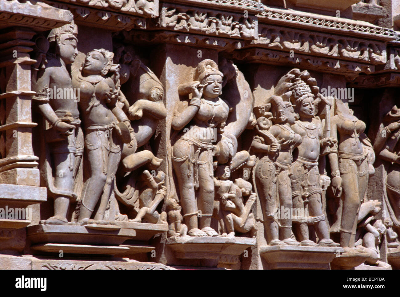 Khajuraho India Lakshmana Temple Detail Stock Photo - Alamy