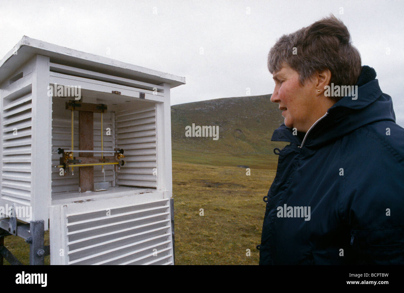 Foula Shetlands Scotland Meteorologist & Device For Measuring Air ...