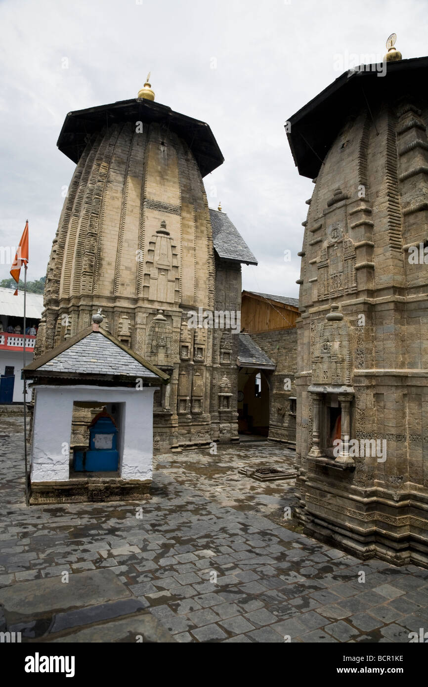 Sikhara towers in the Laxmi Narayan Temple complex. Chamba, Himachal ...