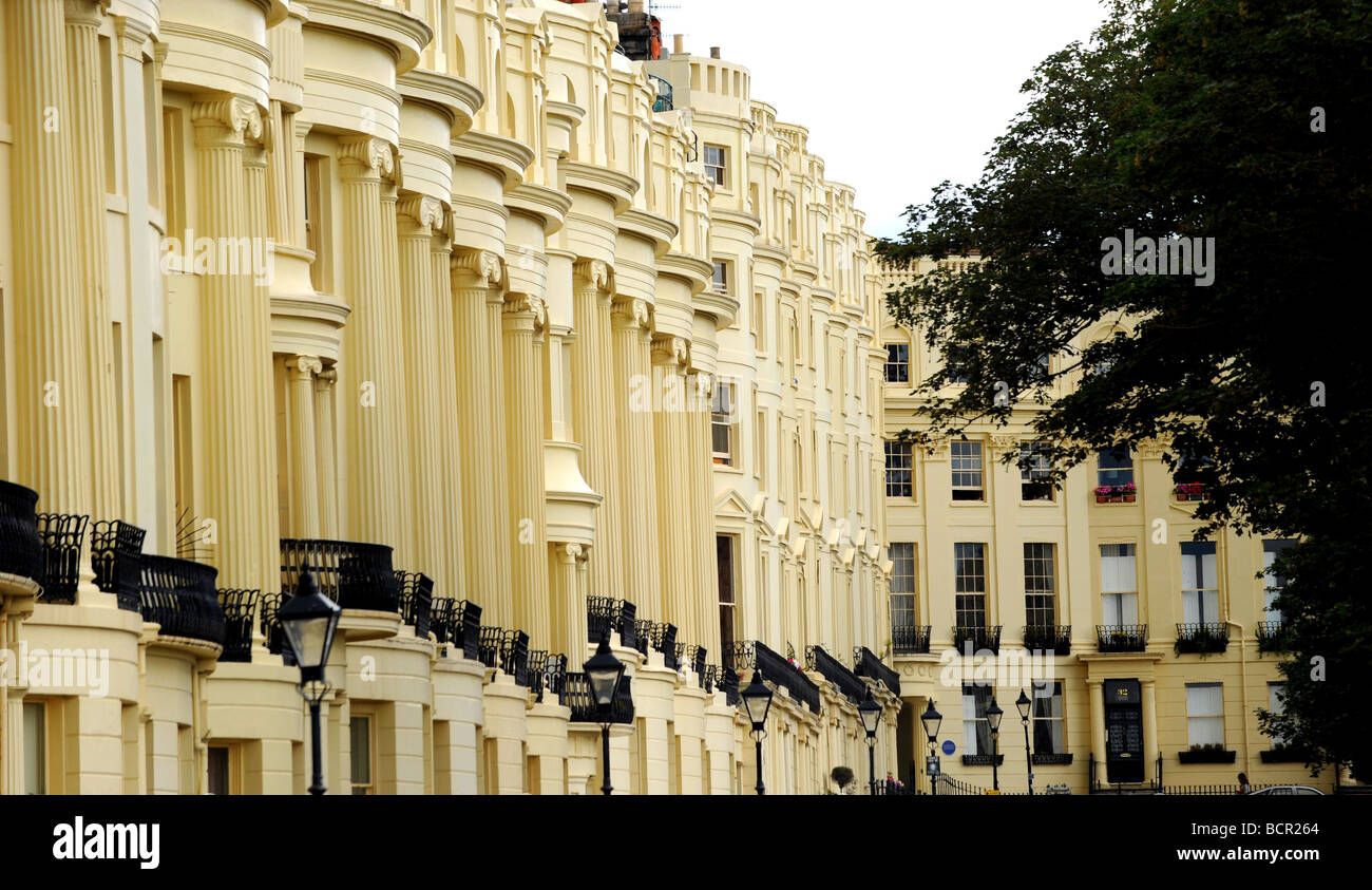 Regency style fronted buildings in brighton's brunswick square Stock ...